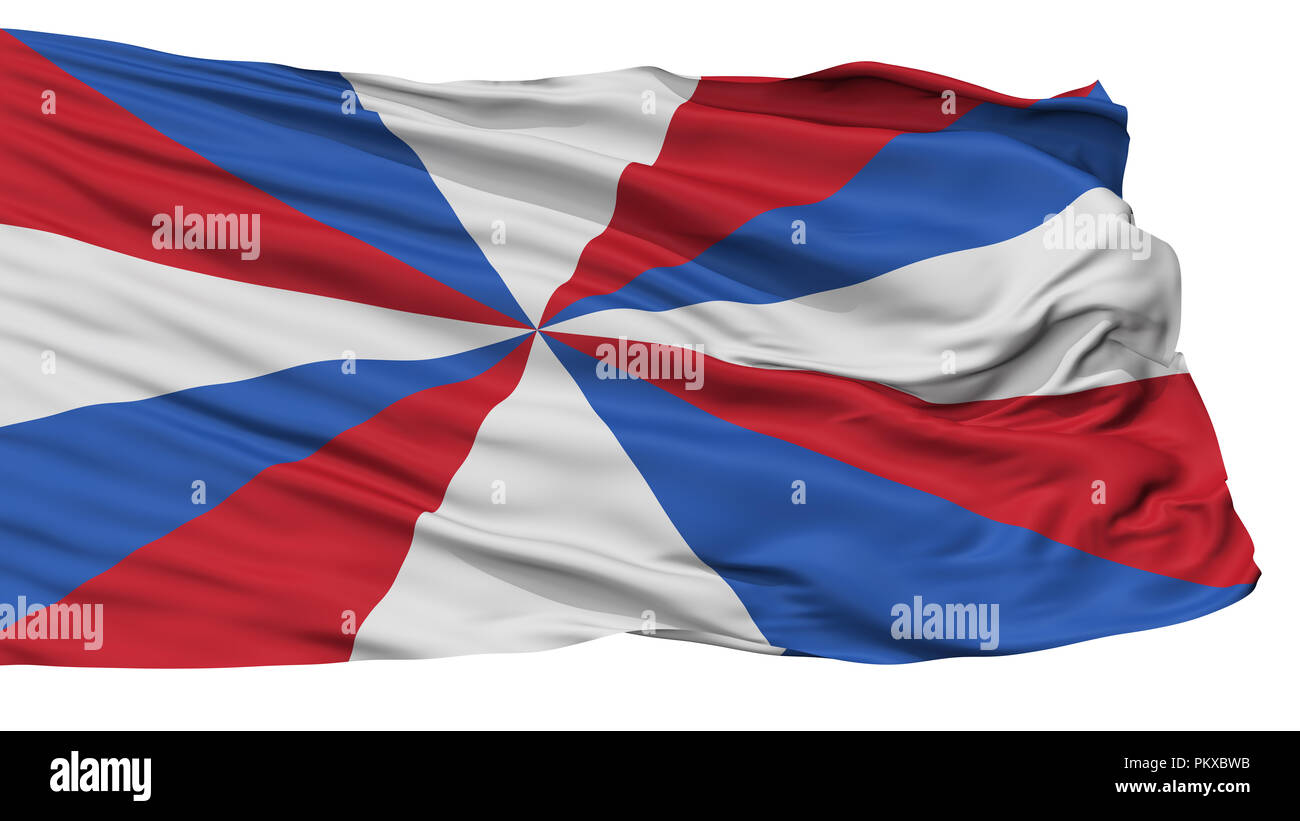 Netherlands Naval Jack Flag, Isolated On White Background, 3D Rendering ...