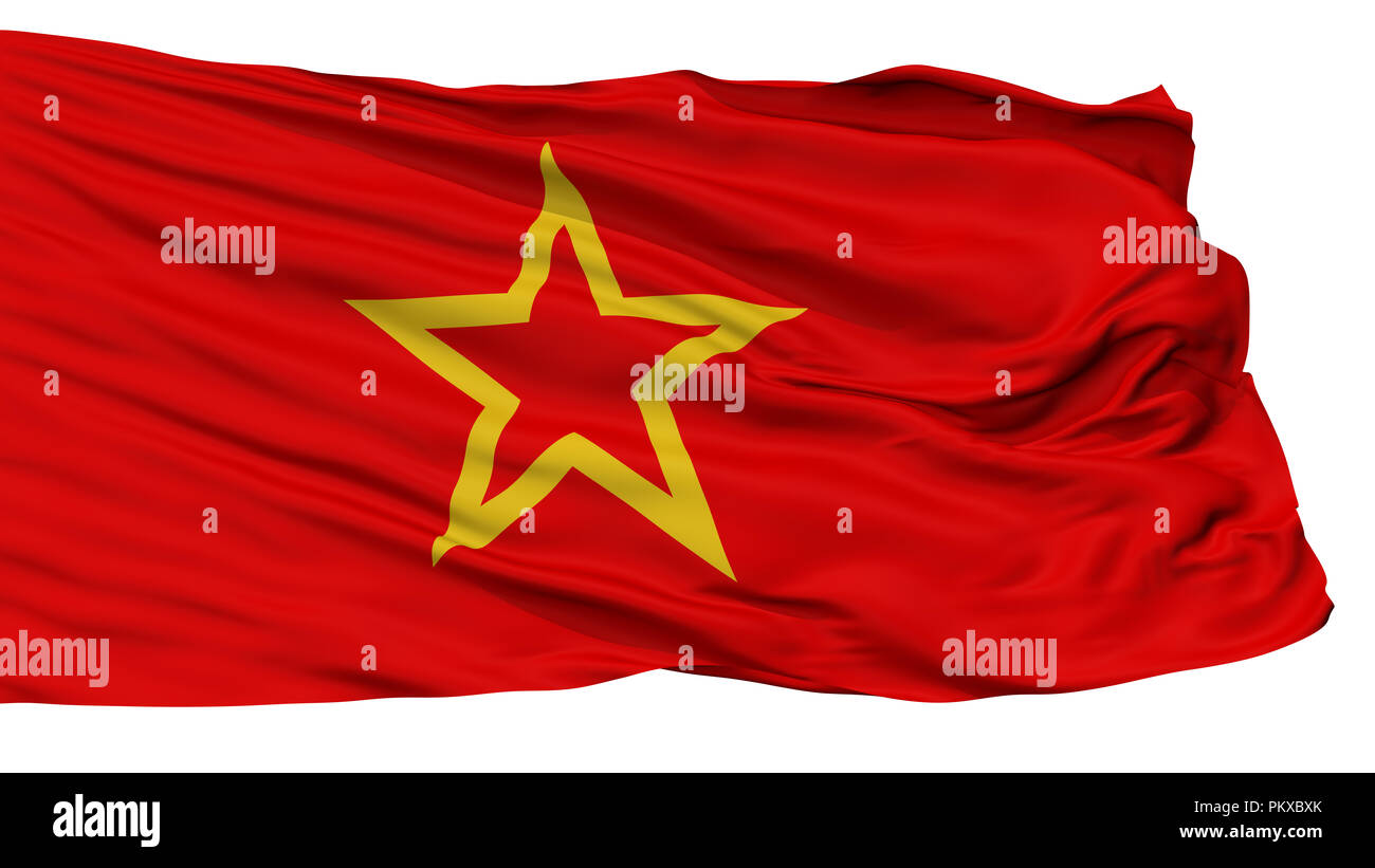 Red Army Flag, Isolated On White Background, 3D Rendering Stock Photo ...
