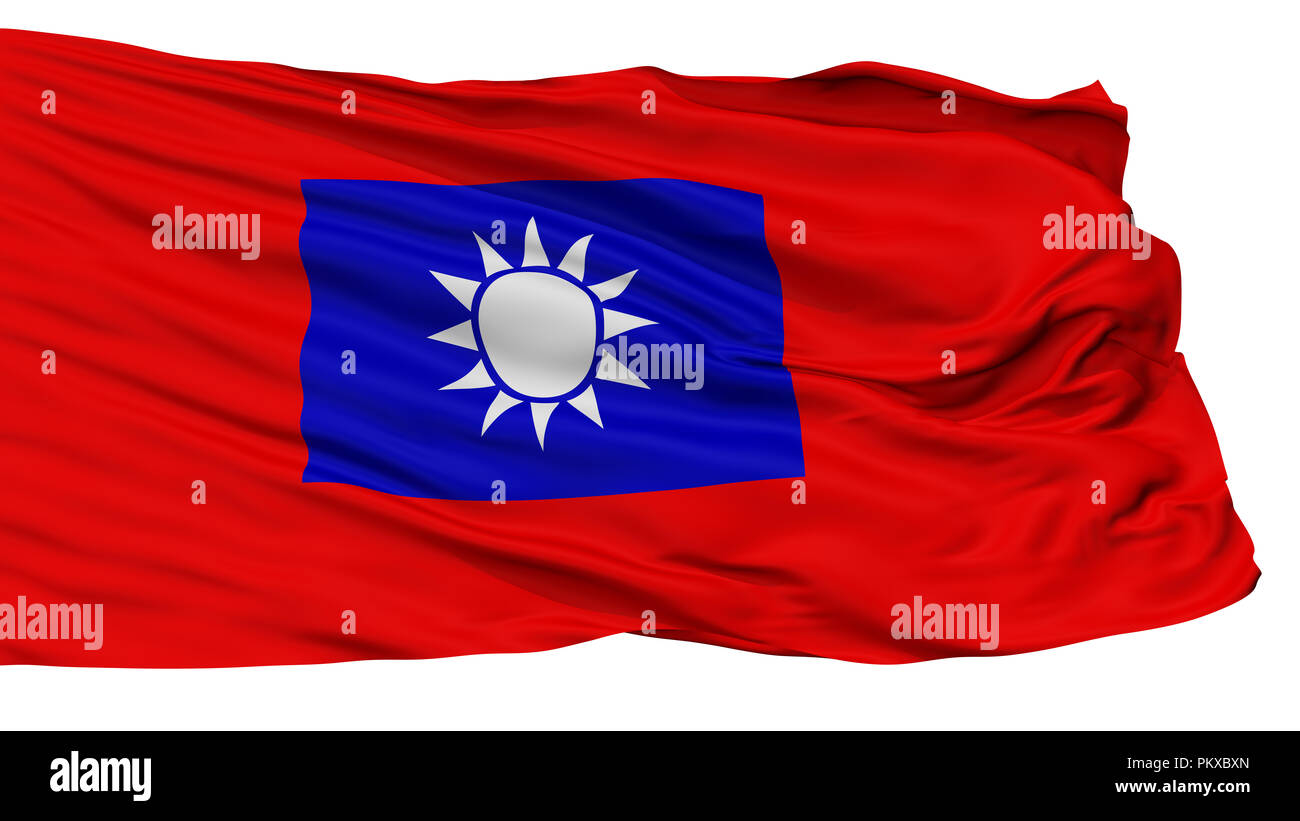 Republic Of China Army Flag, Isolated On White Background, 3D Rendering ...