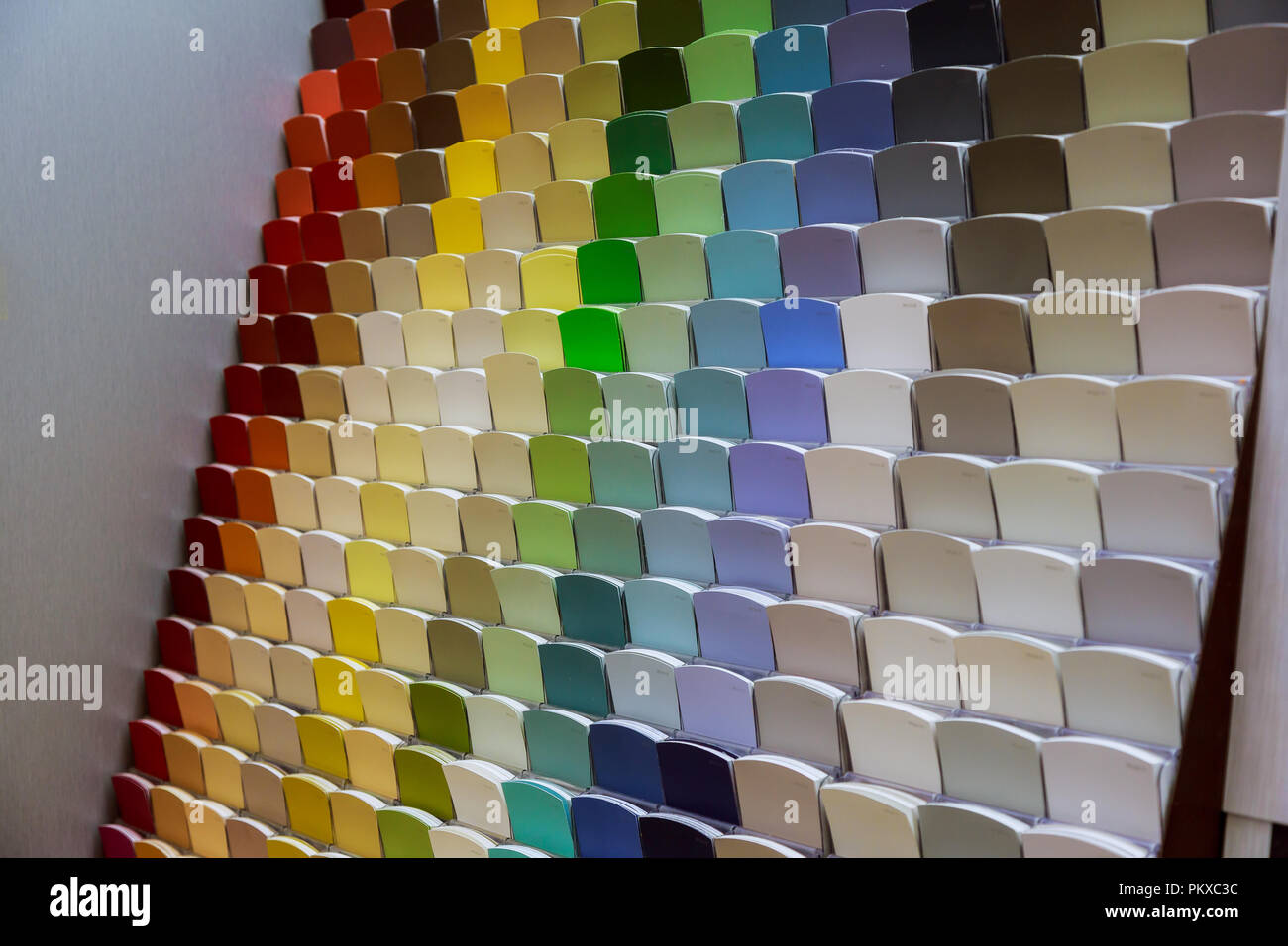 Paint Samples on Display in a Store Stock Photo - Alamy