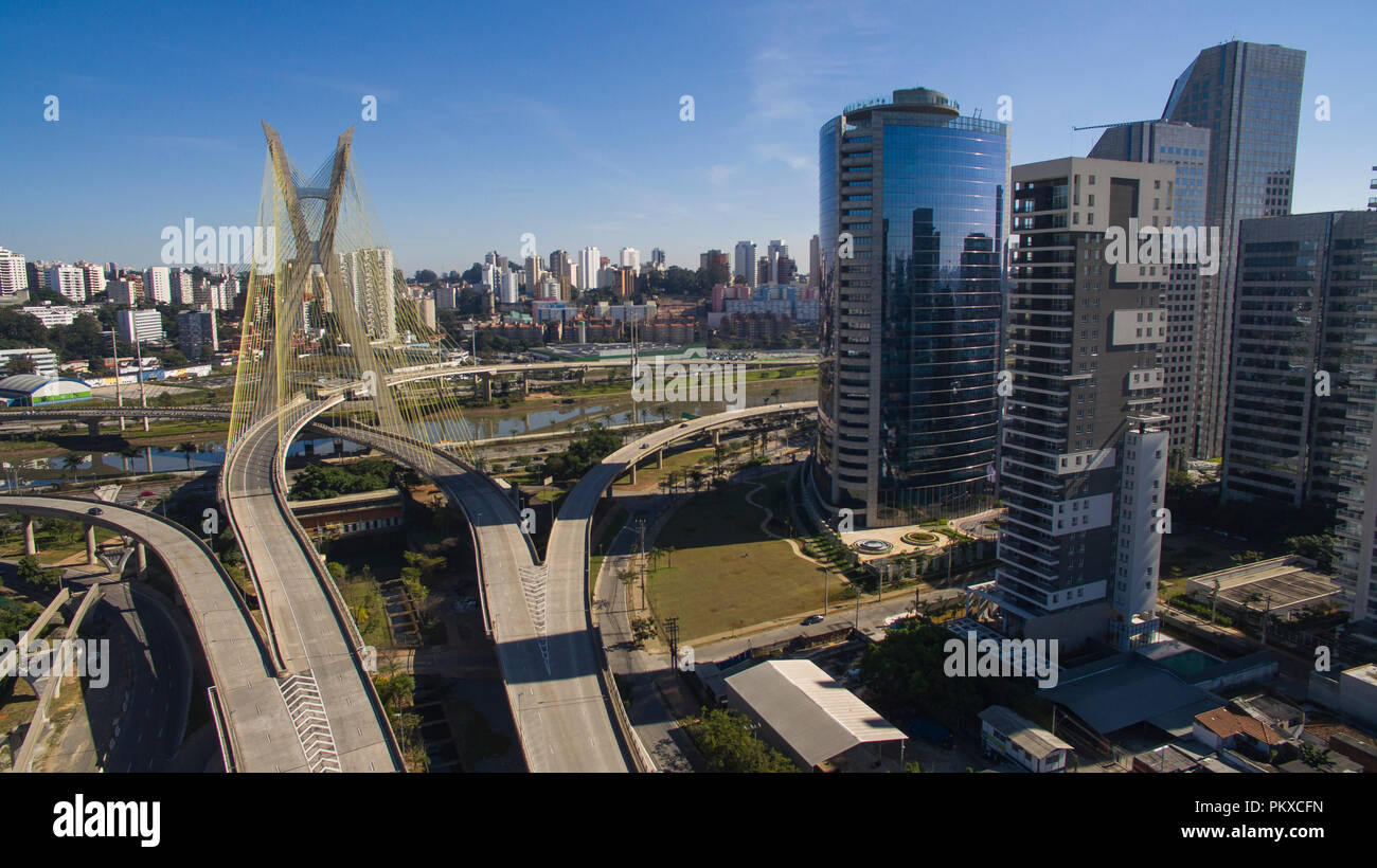 Linking two different points. Modern architecture. Modern bridges ...