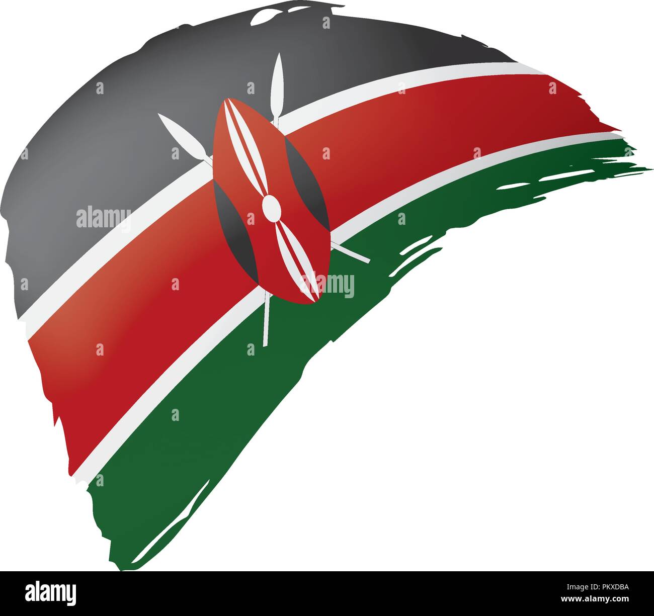 Kenya flag, vector illustration on a white background Stock Vector ...