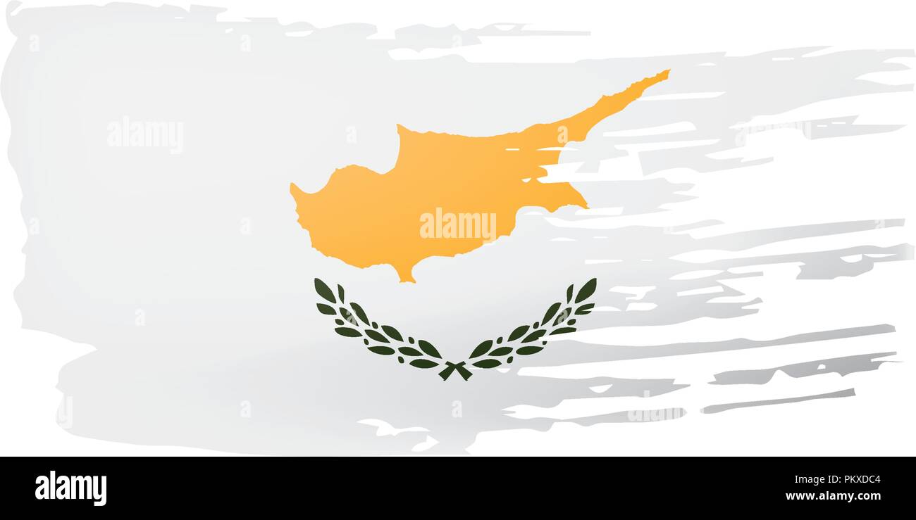 Cyprus flag, vector illustration on a white background Stock Vector ...