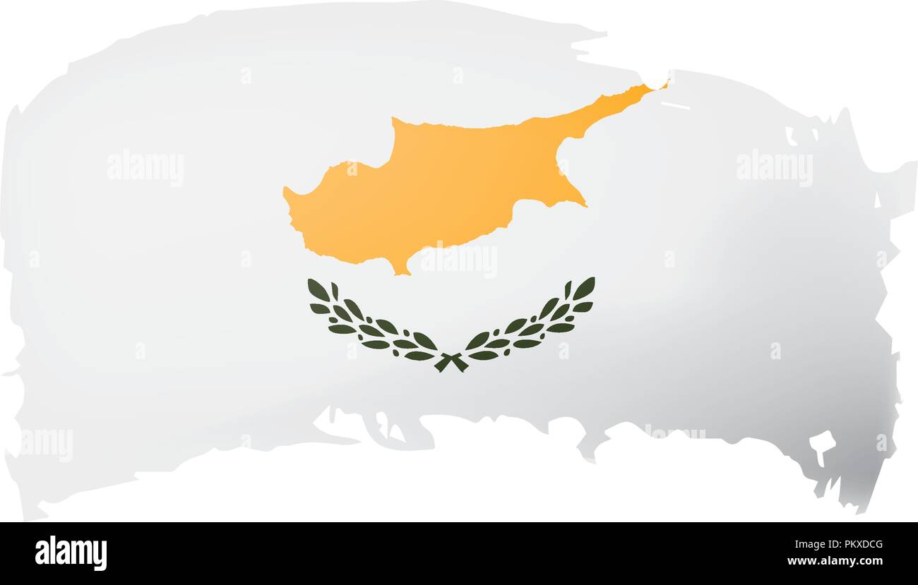 Cyprus flag, vector illustration on a white background Stock Vector ...
