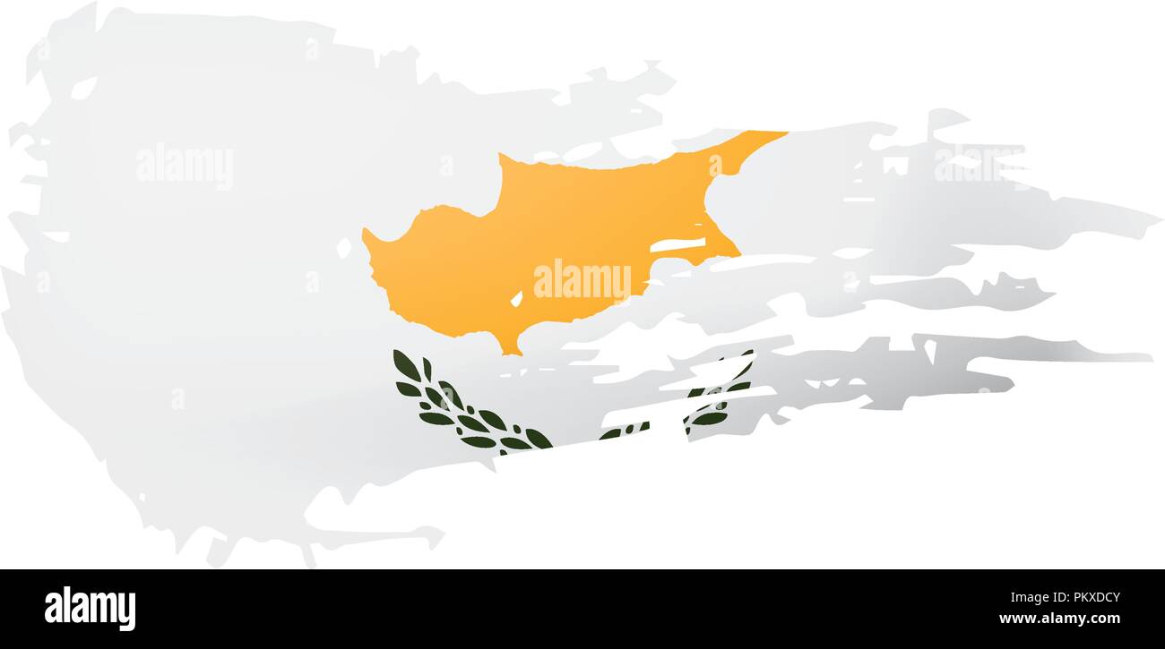 Cyprus flag, vector illustration on a white background Stock Vector ...