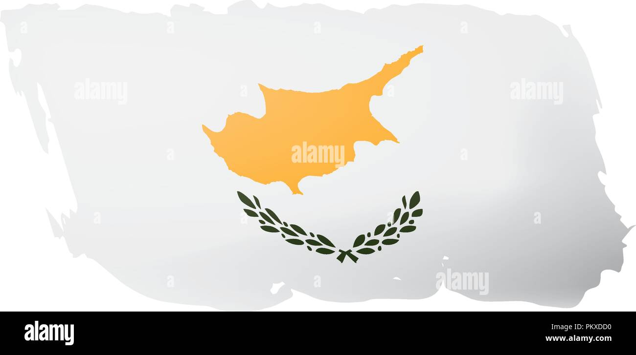 Cyprus flag, vector illustration on a white background Stock Vector ...