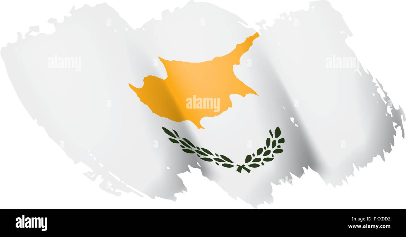 Cyprus flag, vector illustration on a white background Stock Vector ...
