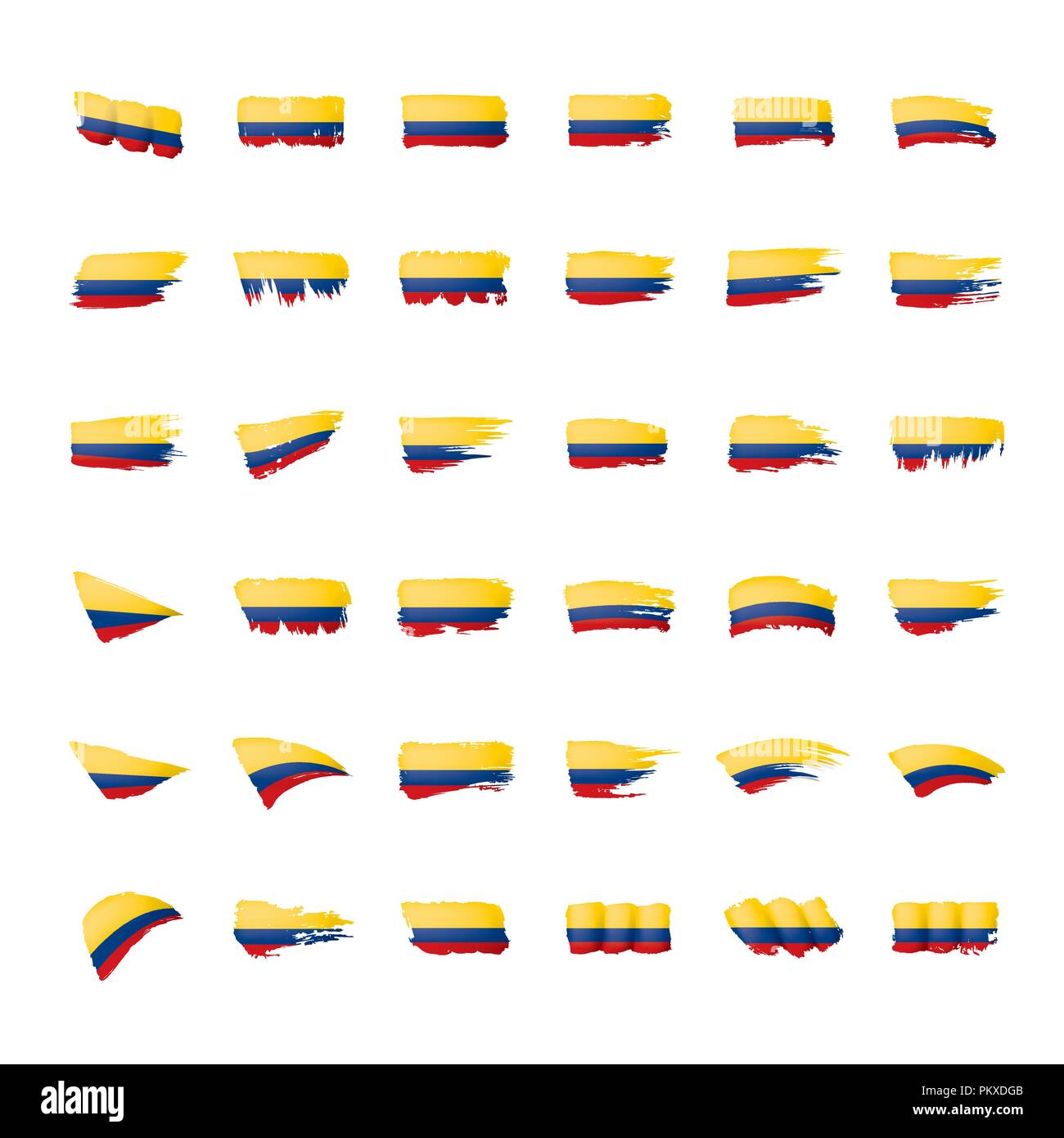 Colombia brush stroke Cut Out Stock Images & Pictures - Alamy