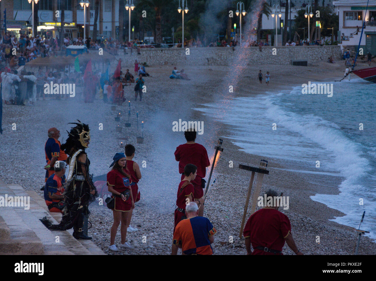 Xabia, Spain. July 2018: Festivities of Moors and Christians on the ...