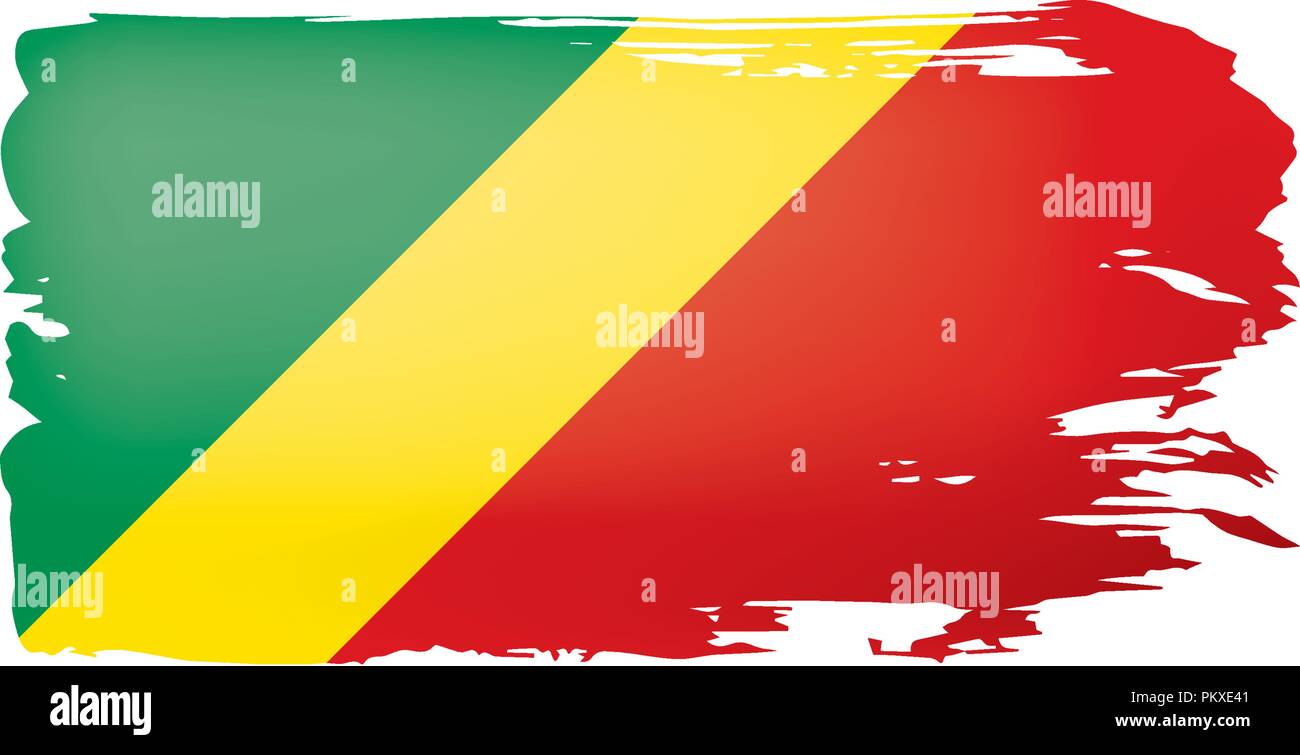 Congo flag, vector illustration on a white background Stock Vector ...