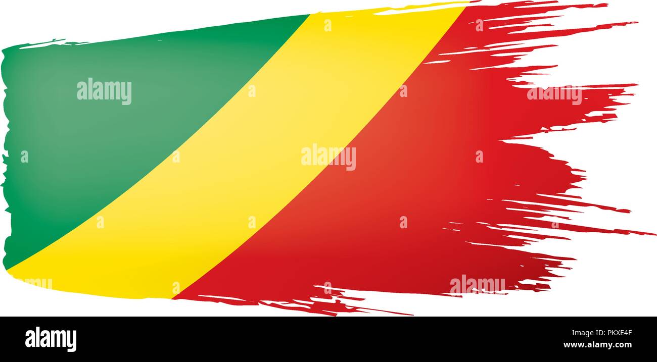 Congo flag, vector illustration on a white background Stock Vector ...