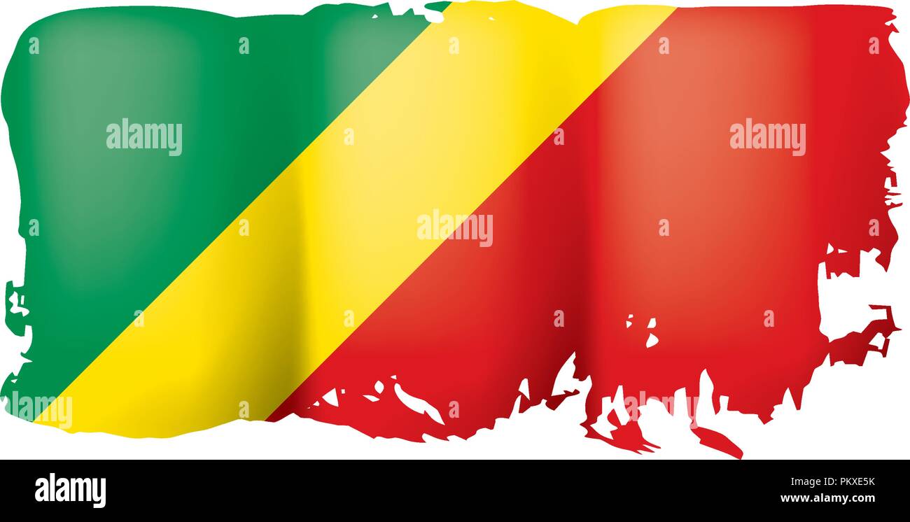 Congo flag, vector illustration on a white background Stock Vector ...