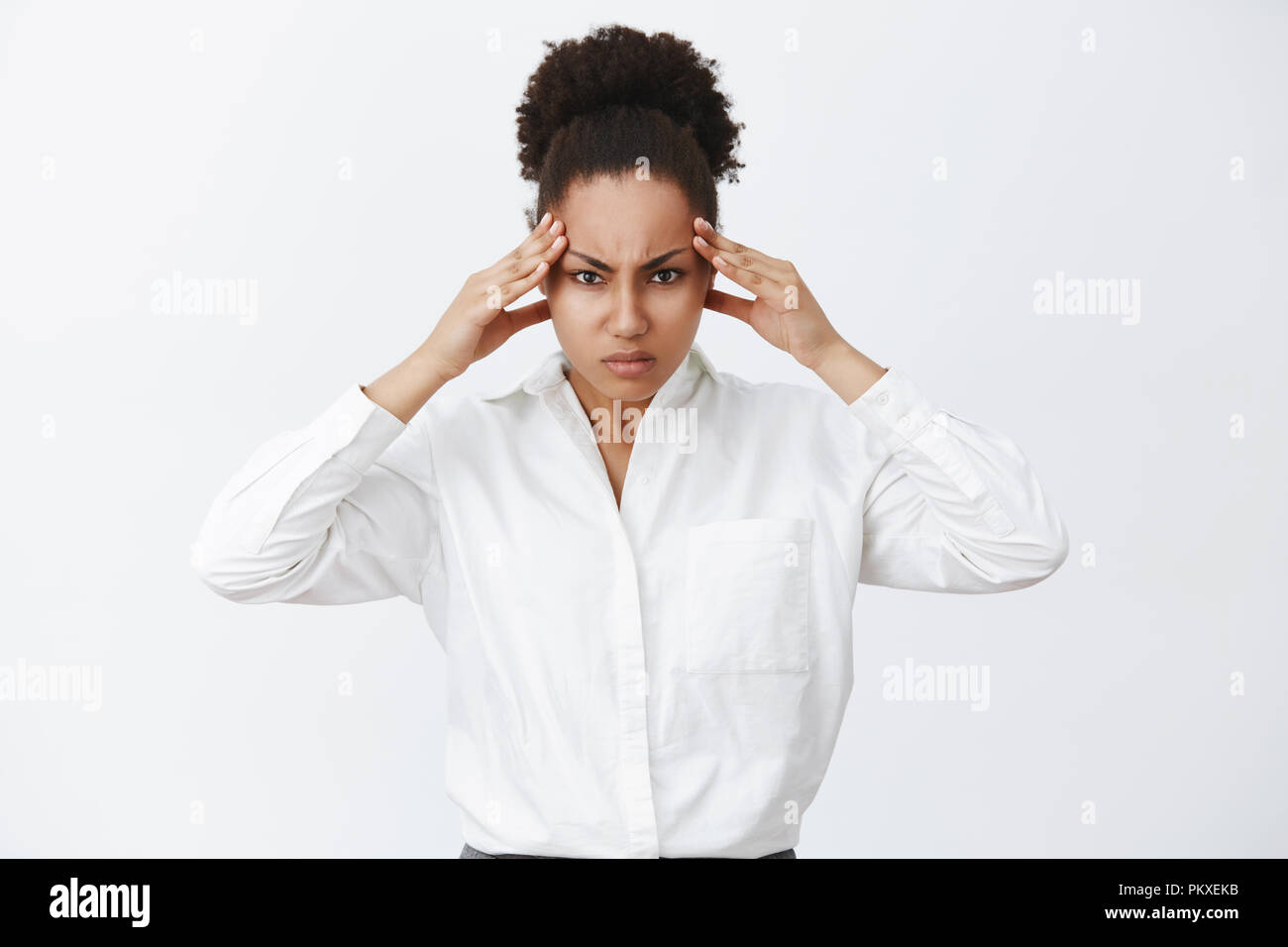 Temples thinking hi-res stock photography and images - Alamy