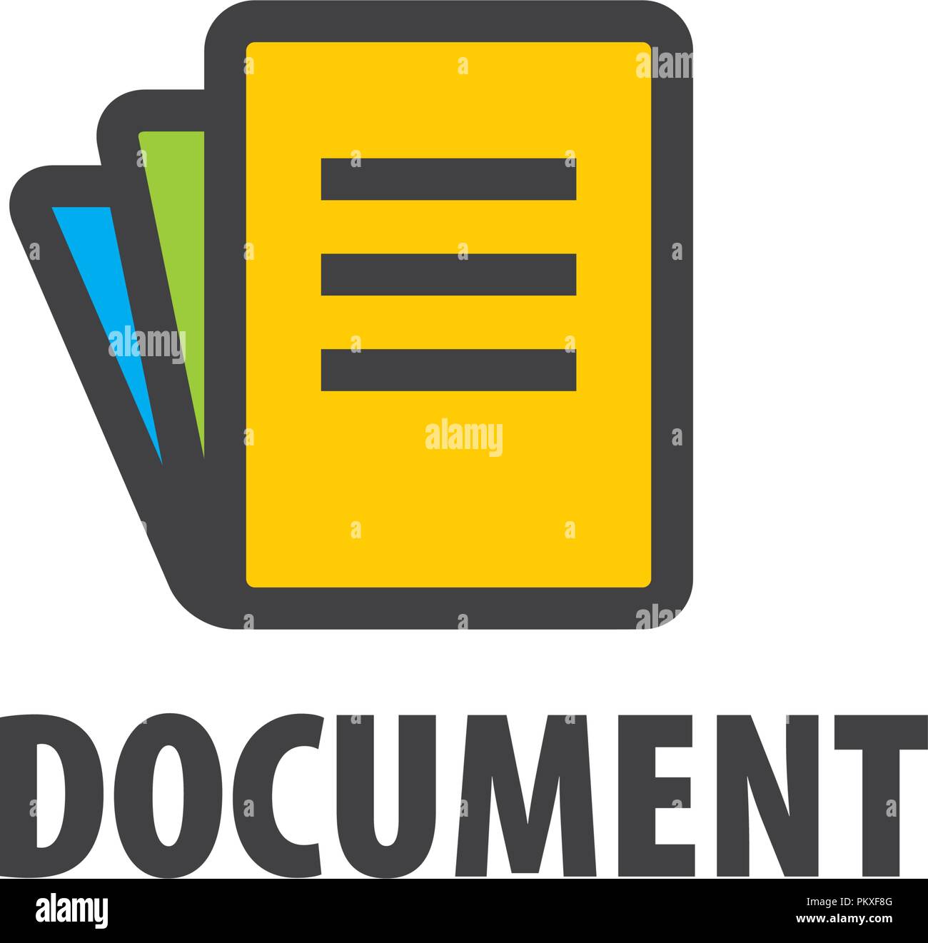 vector logo document Stock Vector Image & Art - Alamy