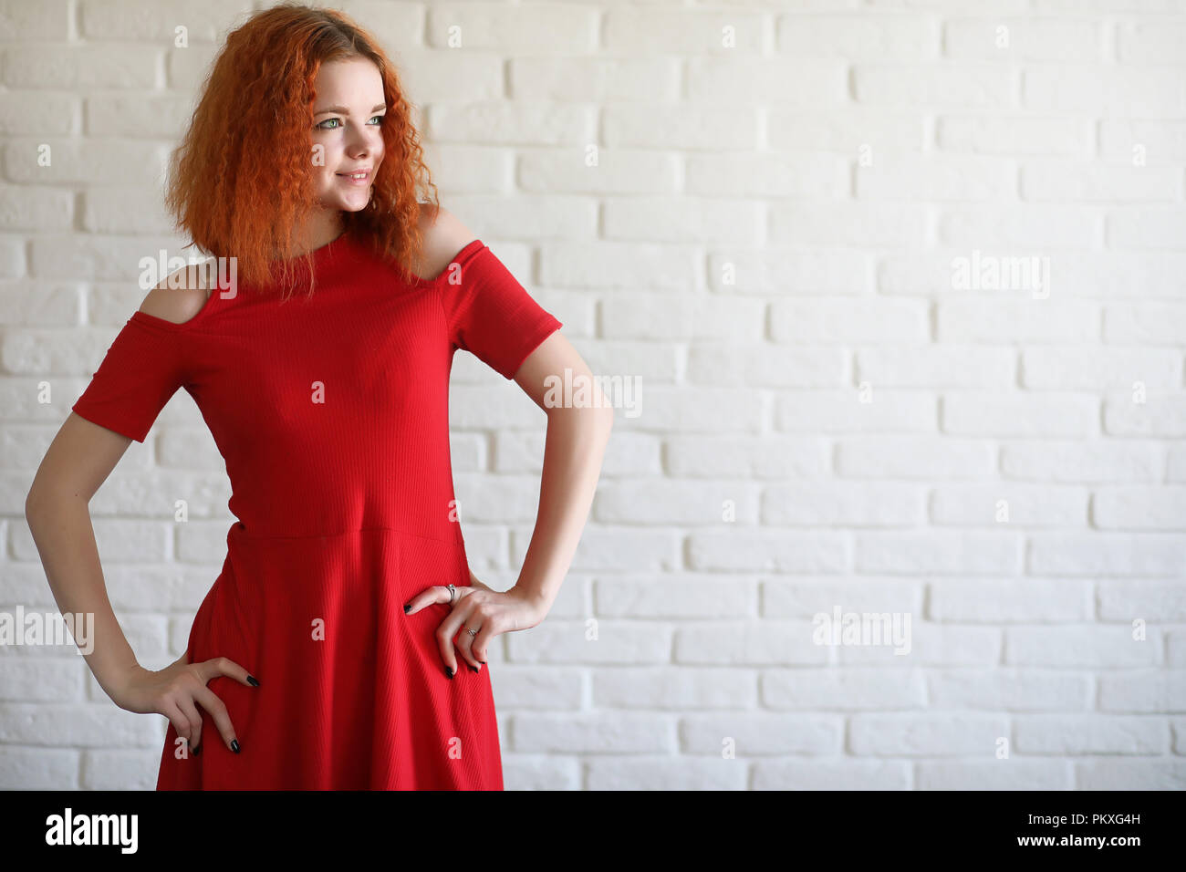 Red-haired girl student Stock Photo - Alamy