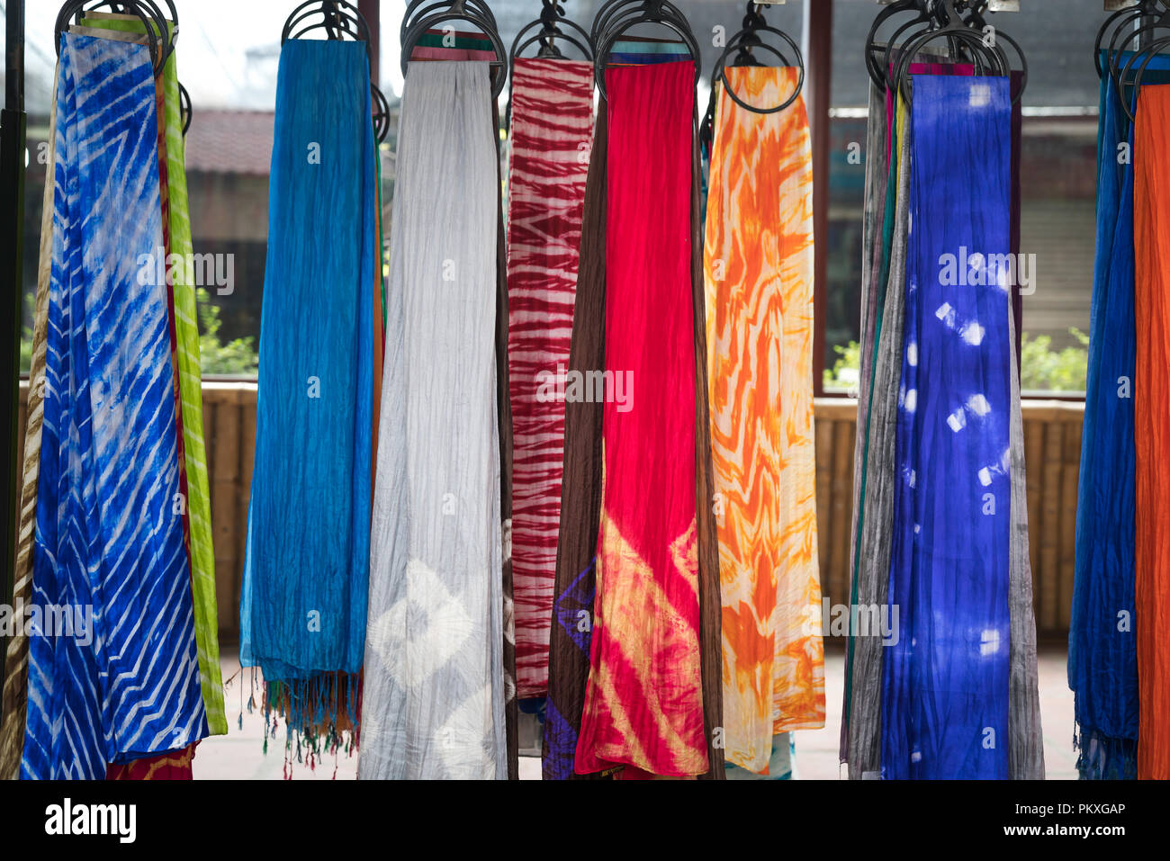 Colorful silk texture background Stock Photo - Alamy