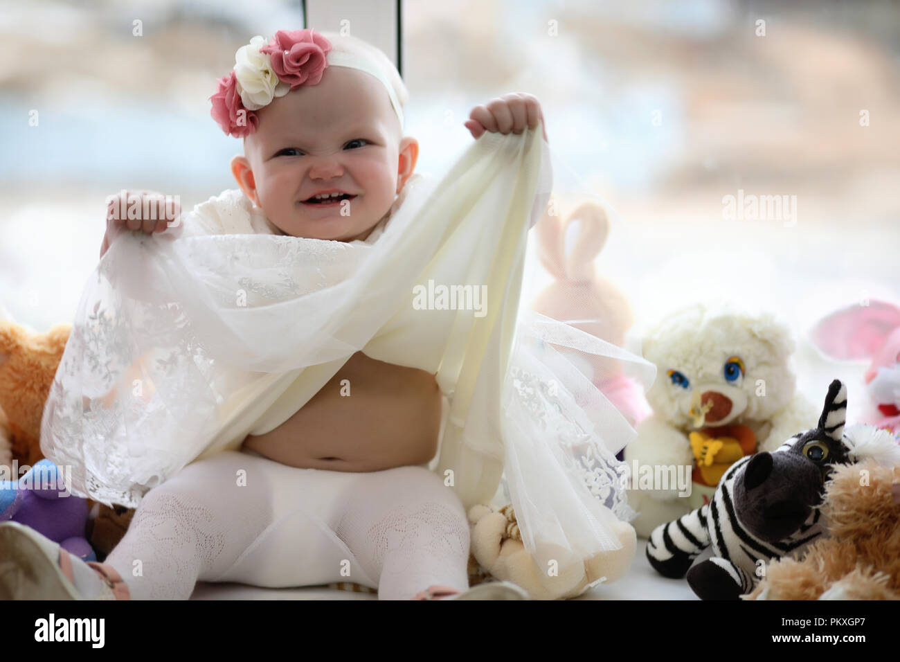 A child is having fun and playing at a children's party Stock Photo - Alamy