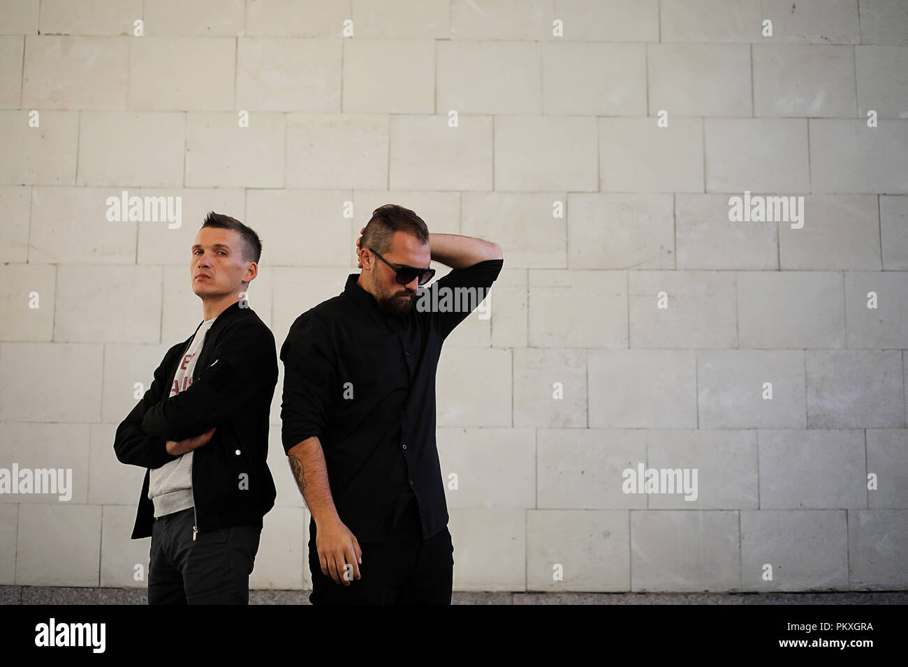 Two men in sunglasses Stock Photo - Alamy