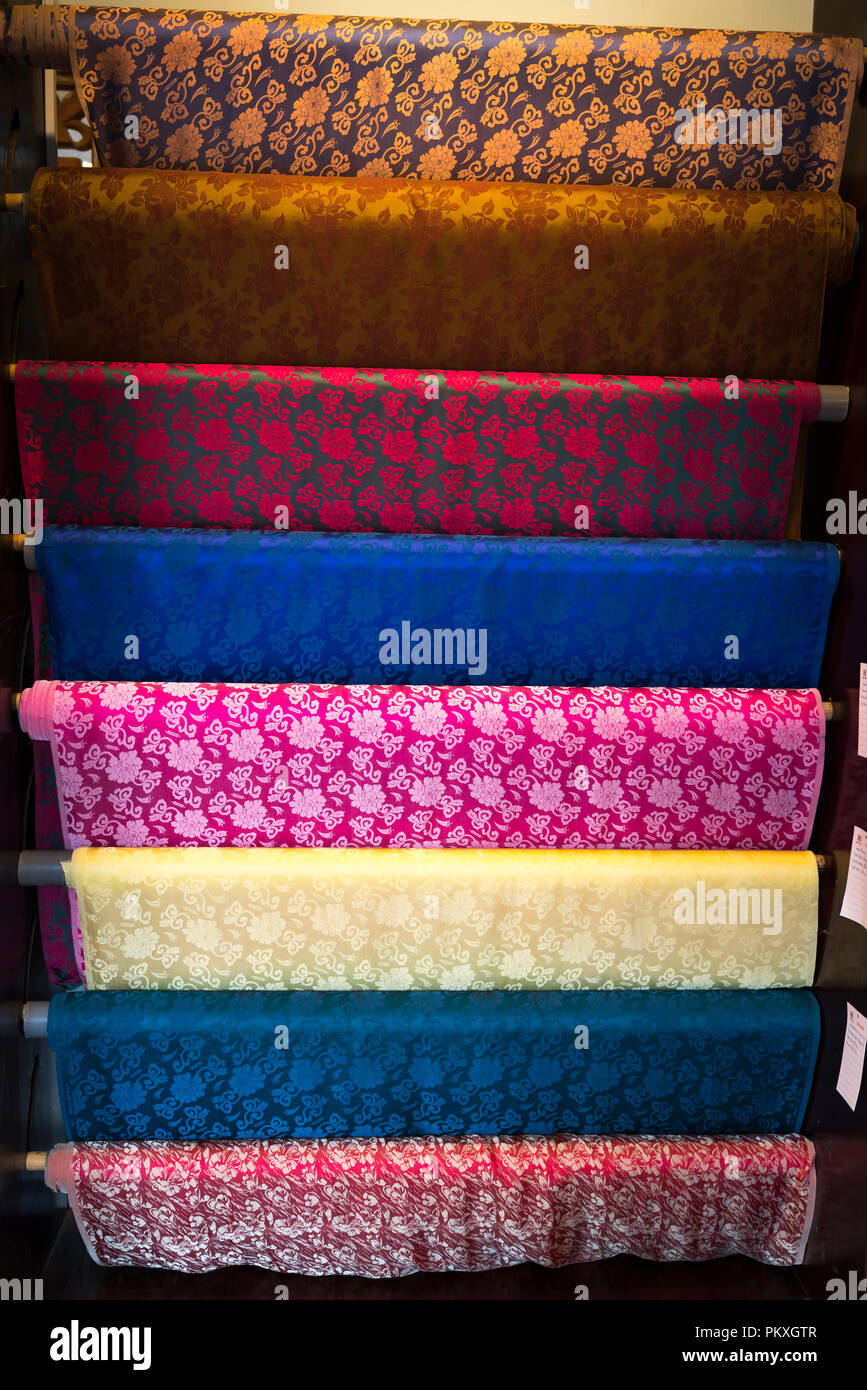 Colorful silk texture background Stock Photo - Alamy