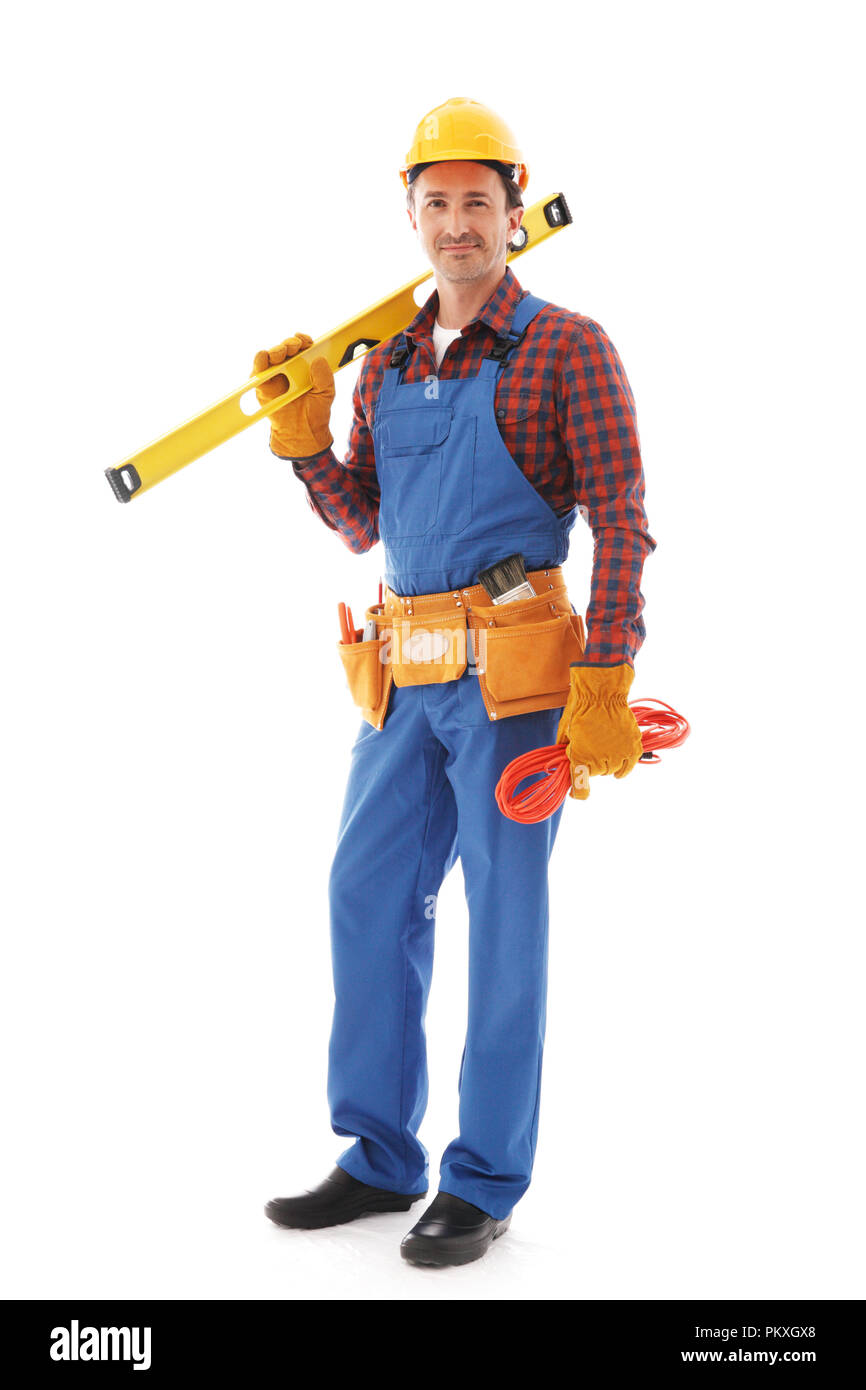 Young friendly manual worker hi-res stock photography and images - Alamy