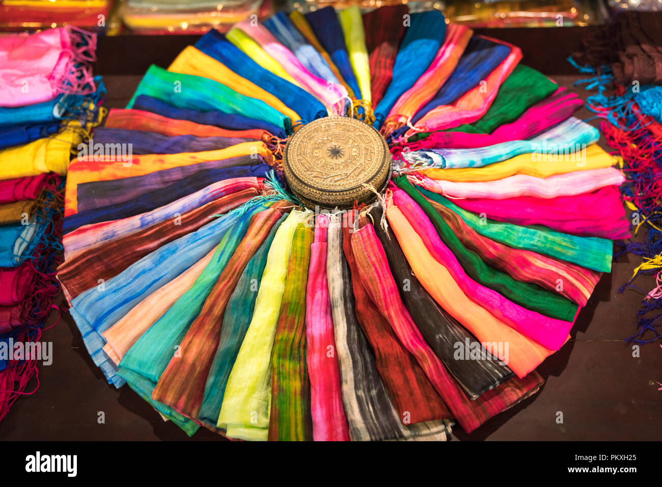 Colorful silk texture background Stock Photo - Alamy