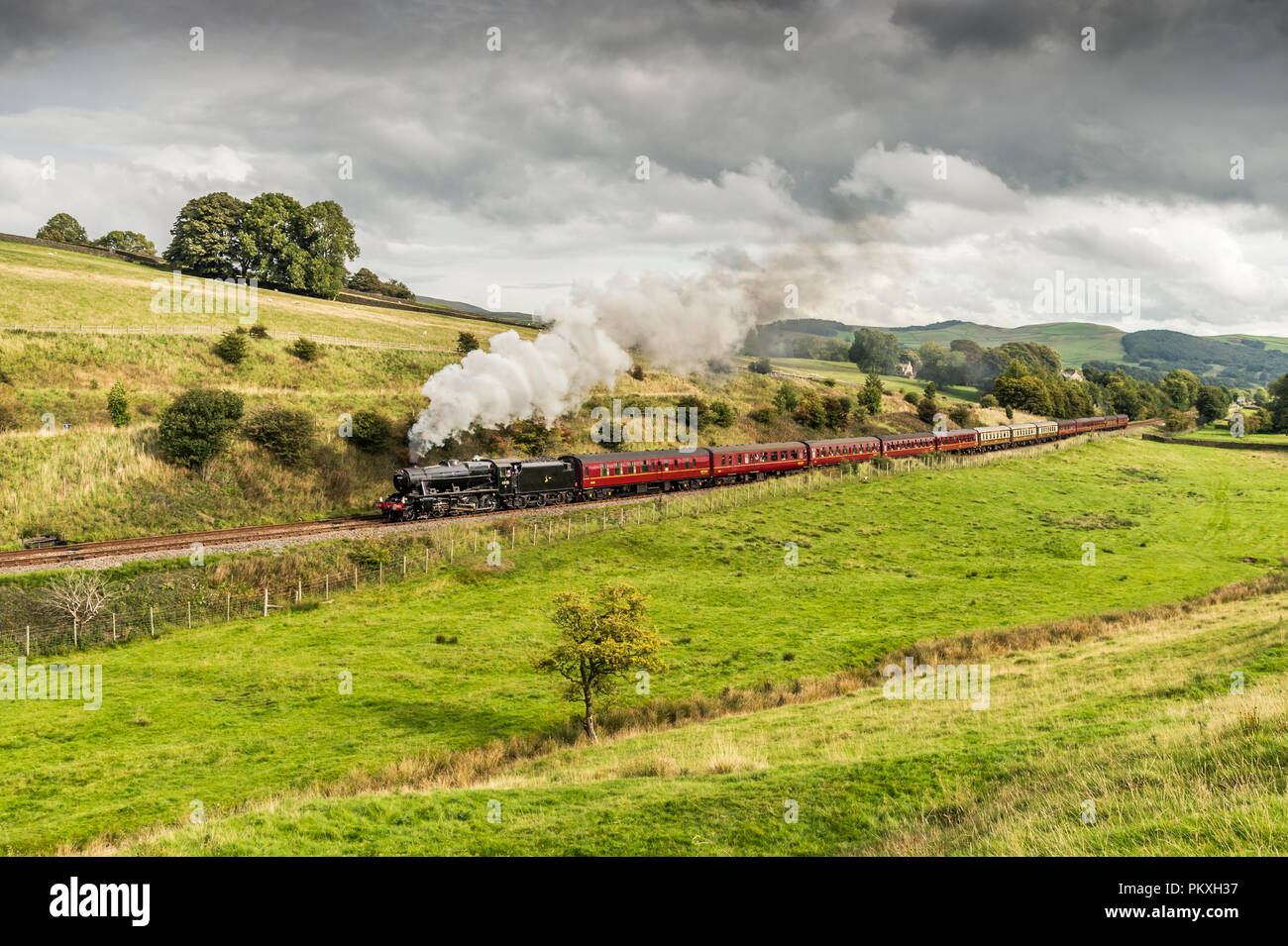 The Brief Encounter nostalgia steam train being pulled by the LMS Class ...