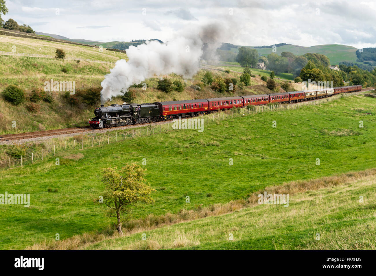 The Brief Encounter nostalgia steam train being pulled by the LMS Class ...