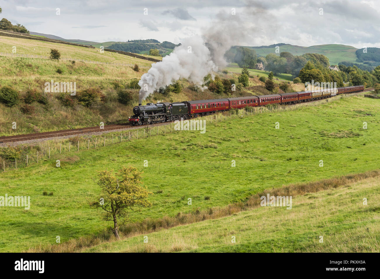 The Brief Encounter nostalgia steam train being pulled by the LMS Class ...