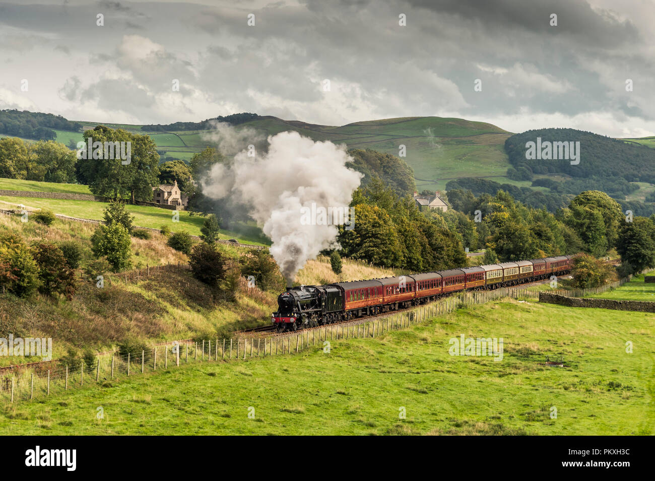 The Brief Encounter nostalgia steam train being pulled by the LMS Class ...