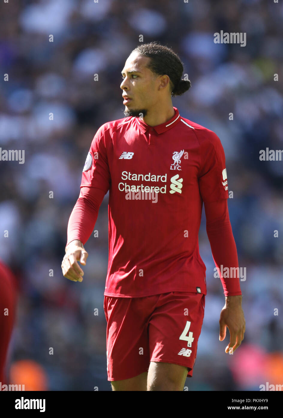 London, UK. 15th Sept 2018. Virgil Van Dijk (L) at the Tottenham ...
