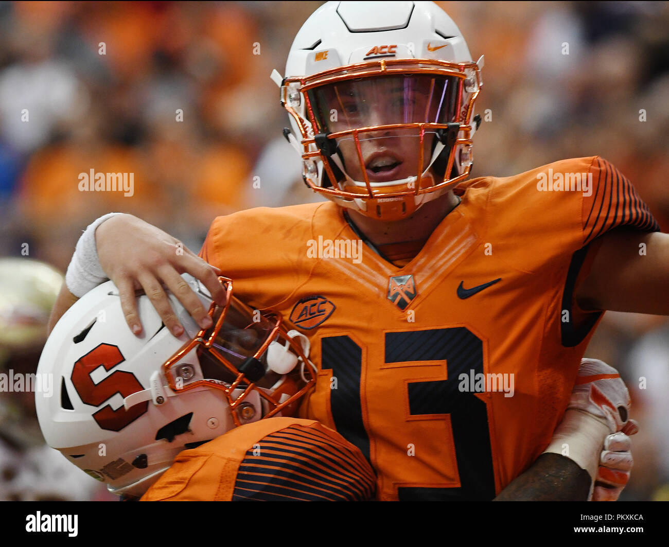 Syracuse, NY, USA. 15th Sep, 2018. Syracuse quarterback Tommy DeVito ...