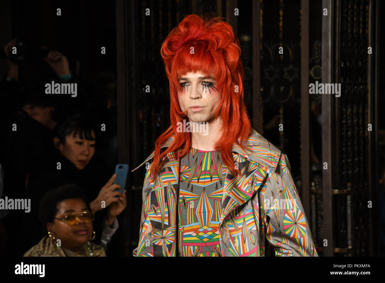 London, UK. 14th Sept 2018. Designer Pam Hogg showcases is latest ...