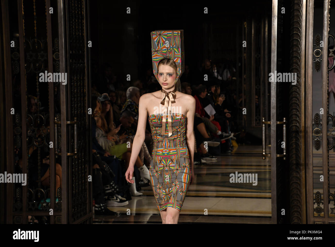 London, UK. 14th Sept 2018. Designer Pam Hogg showcases is latest ...