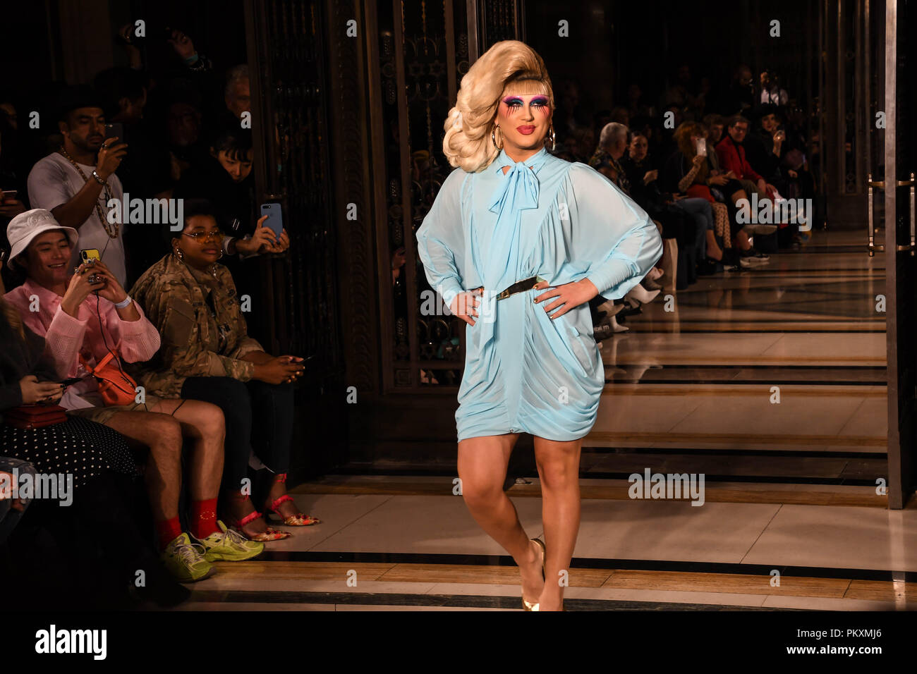 London, UK. 14th Sept 2018. Designer Pam Hogg showcases is latest ...