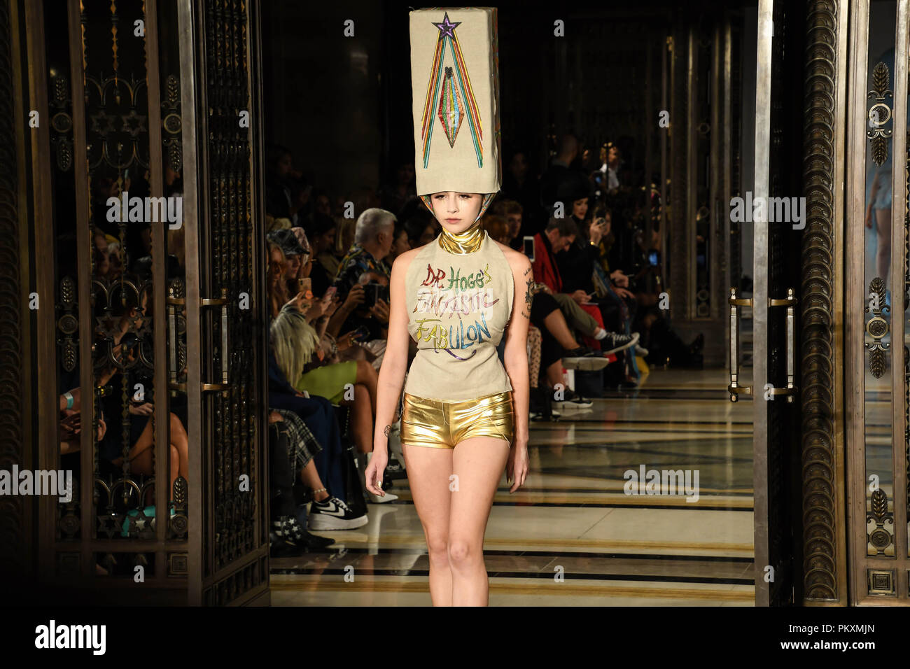 London, UK. 14th Sept 2018. Designer Pam Hogg showcases is latest ...