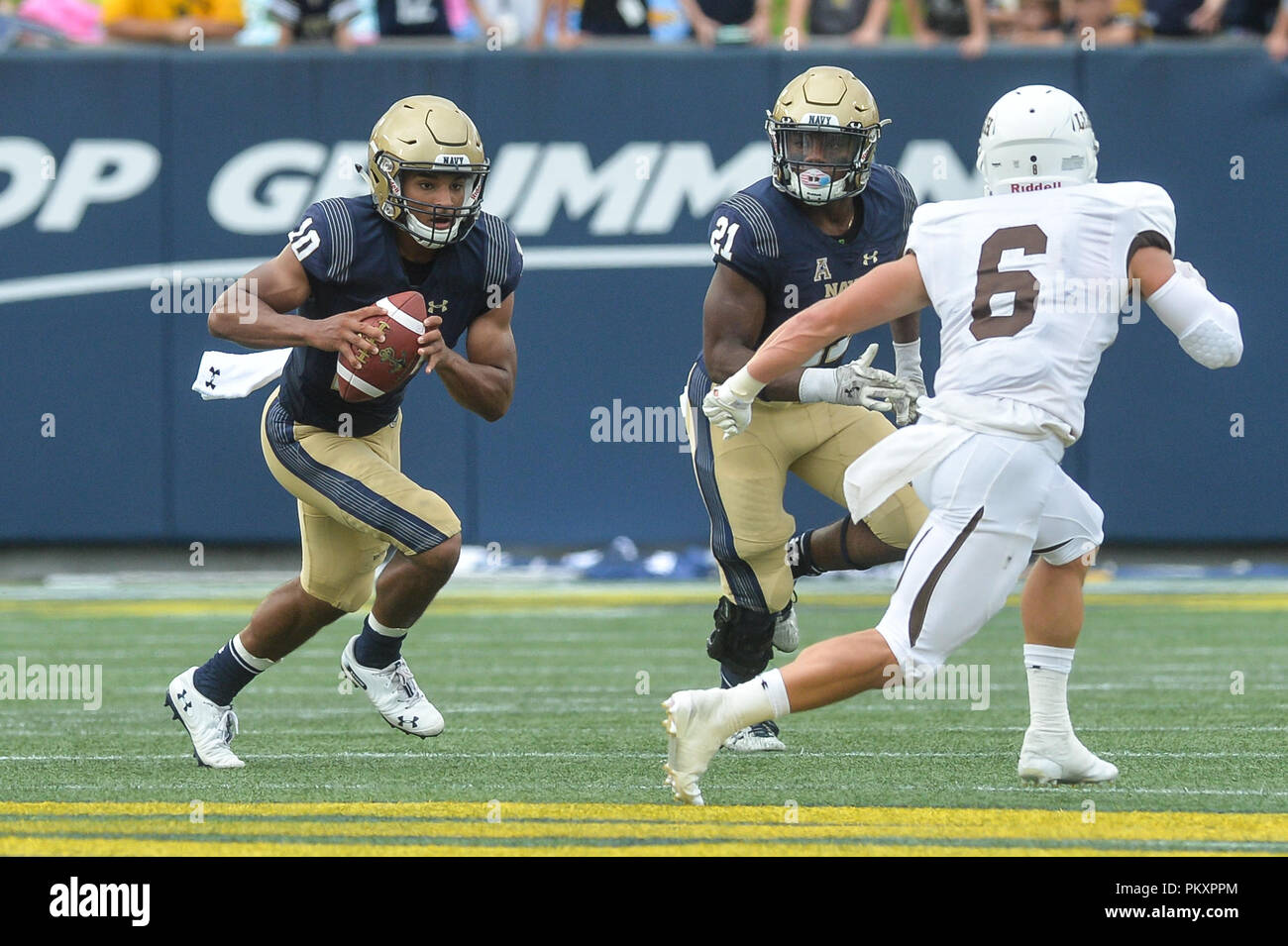 Annapolis, Maryland, USA. 15th Sep, 2018. Quarterback MALCOLM PERRY (10 ...