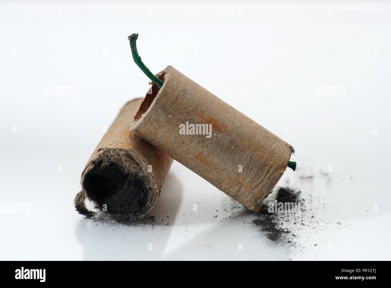 Contents of a fireworks body with disguise and black powder Stock Photo ...