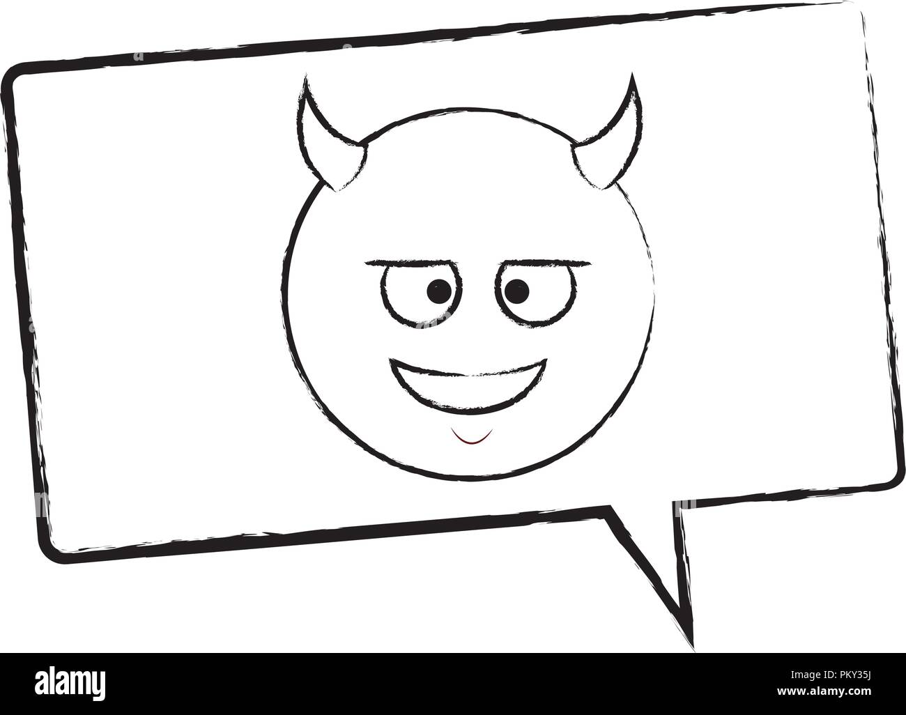 Cartoon devil bubble hi-res stock photography and images - Alamy