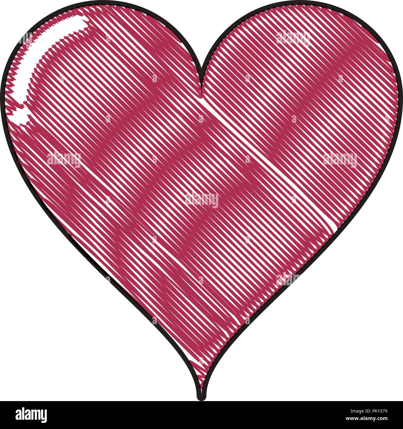 Lovely heart isolated scribble Stock Vector Image & Art - Alamy