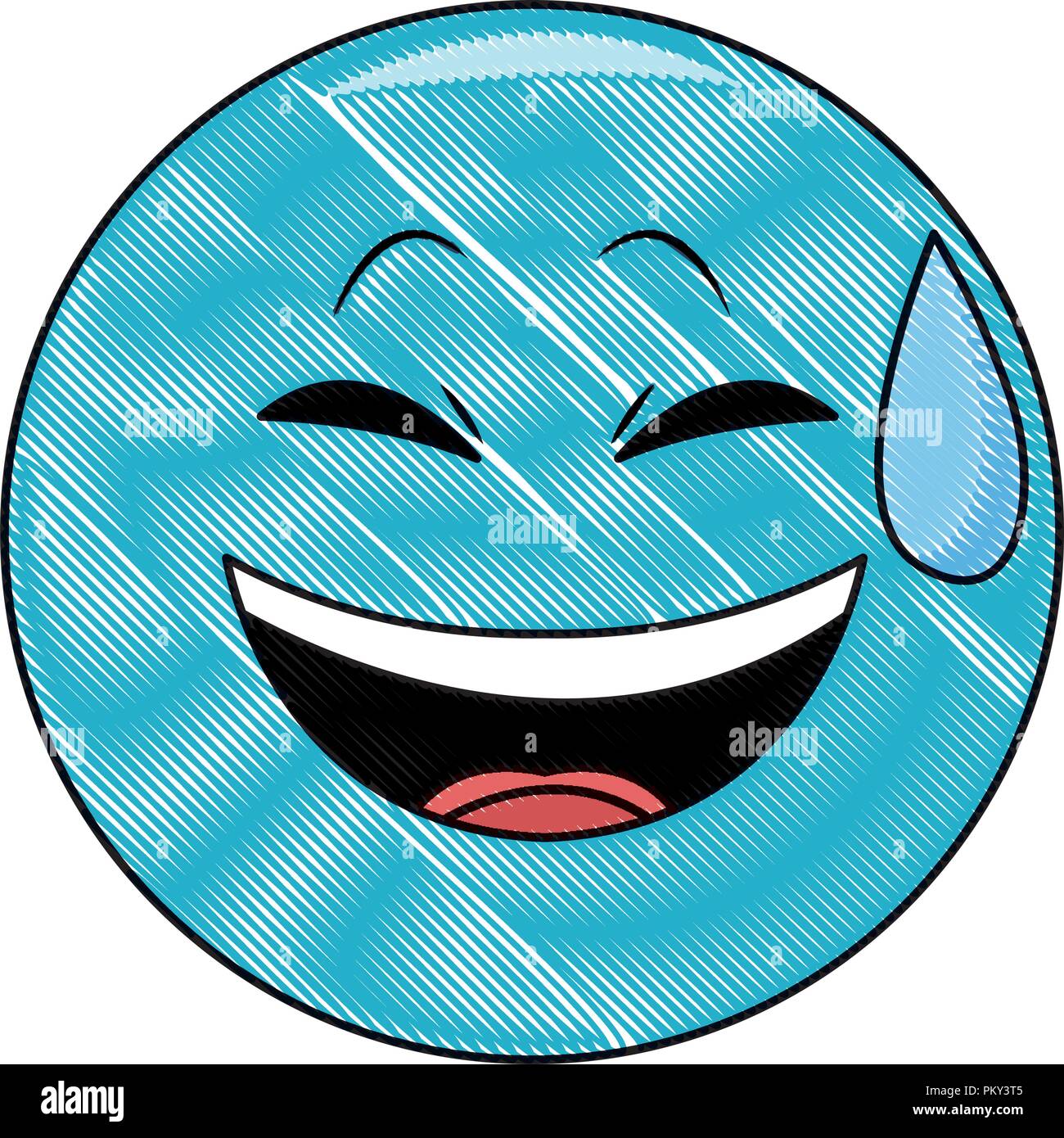 Smiling chat emoticon scribble Stock Vector Image & Art - Alamy