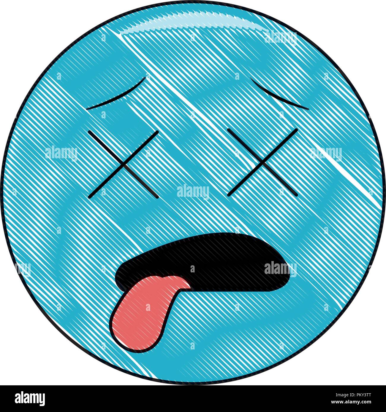 Death chat emoticon scribble Stock Vector Image & Art - Alamy