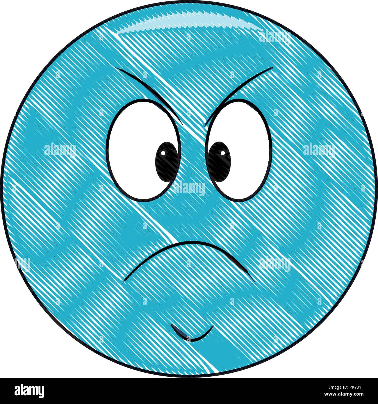 Angry chat emoticon scribble Stock Vector Image & Art - Alamy