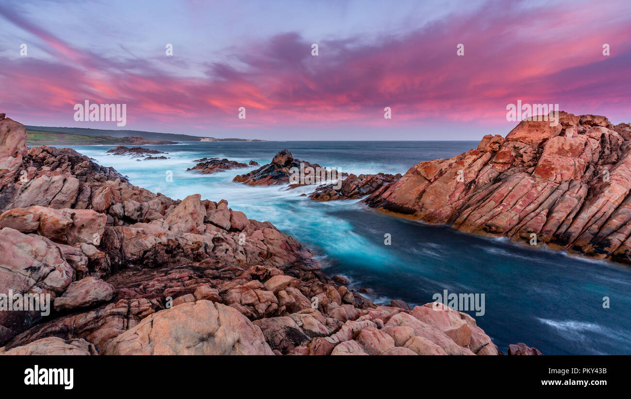 Western Australia Canal Rock Sunrise Stock Photo - Alamy