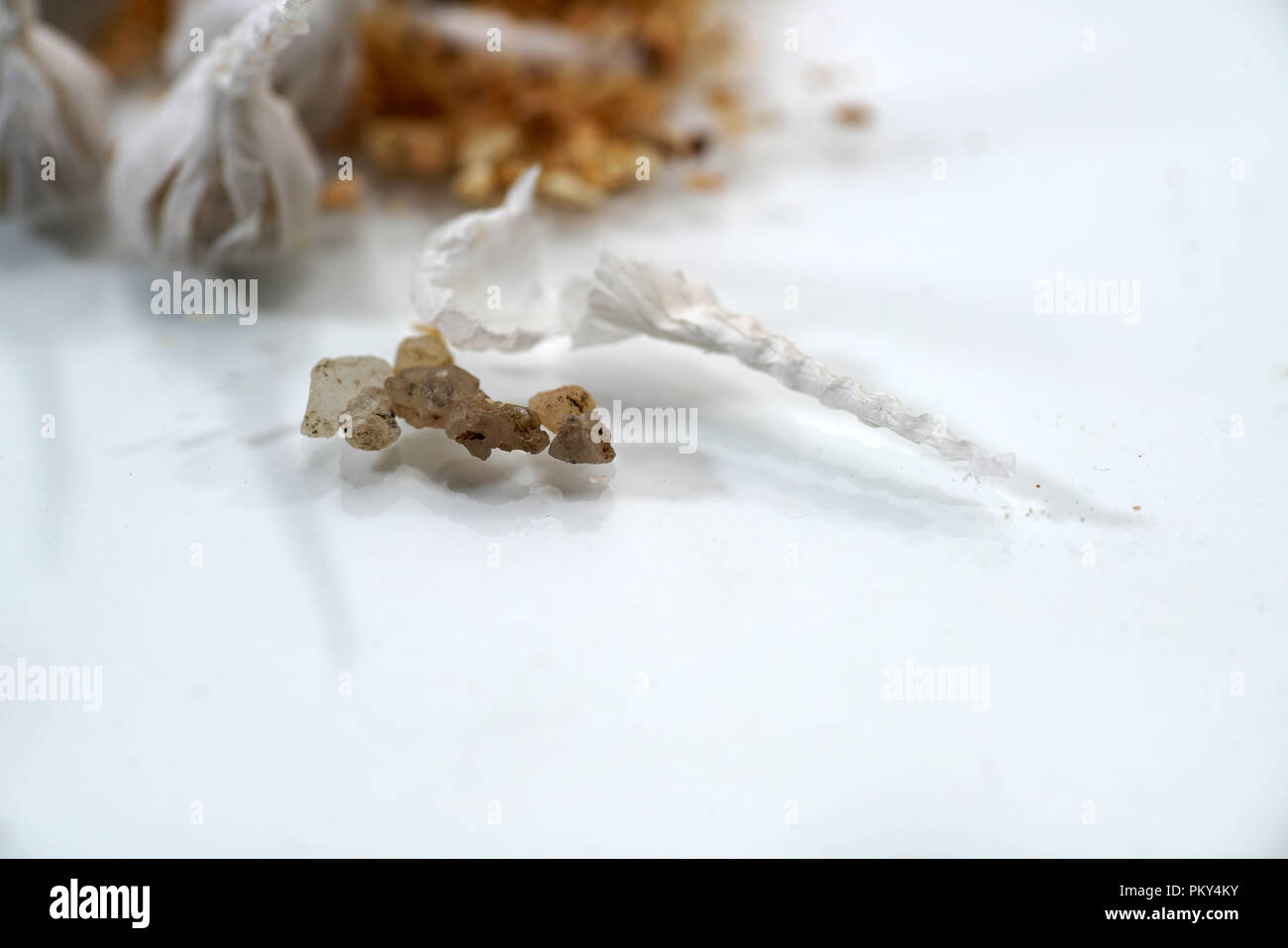 Contents of a fireworks body with disguise and black powder Stock Photo ...