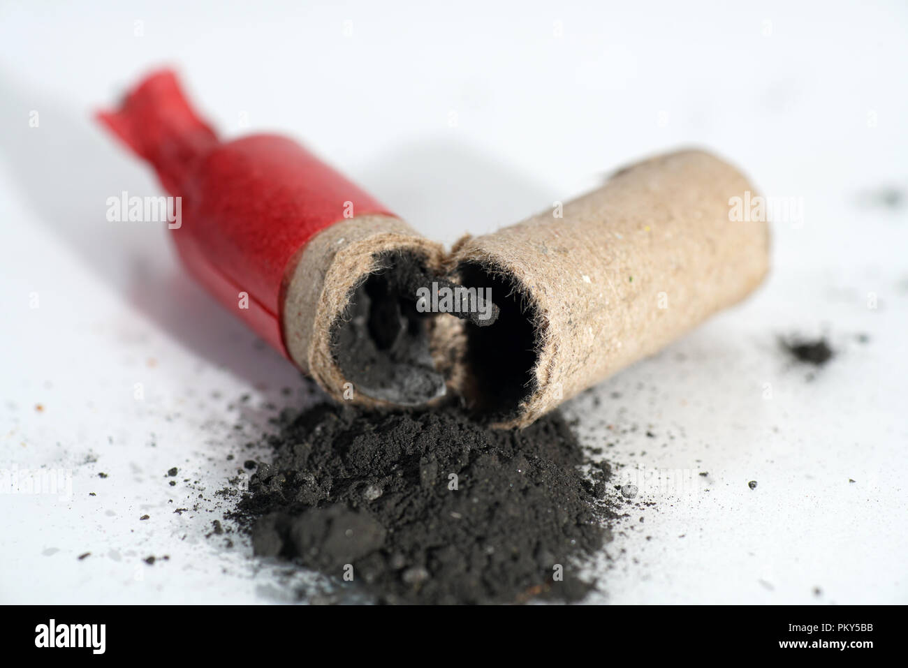Contents of a fireworks body with disguise and black powder Stock Photo ...