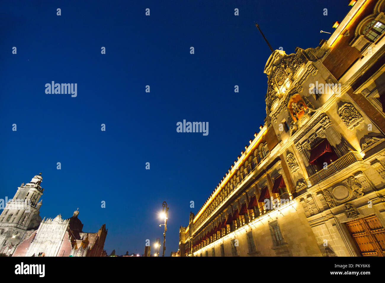 Mexico City, Zocalo, National Palace building Stock Photo - Alamy