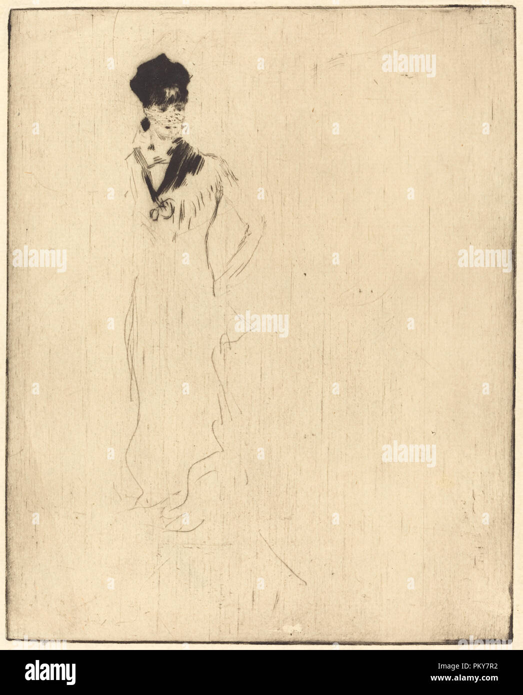 Sketch of a Young Lady in Violet (Esquisse de jeune femme a la violette ...