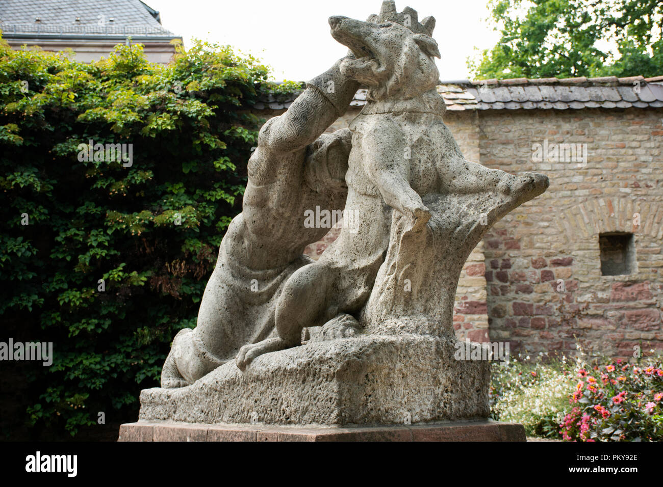 Stone statues of Domgarten Skulpturengarten for German people and ...