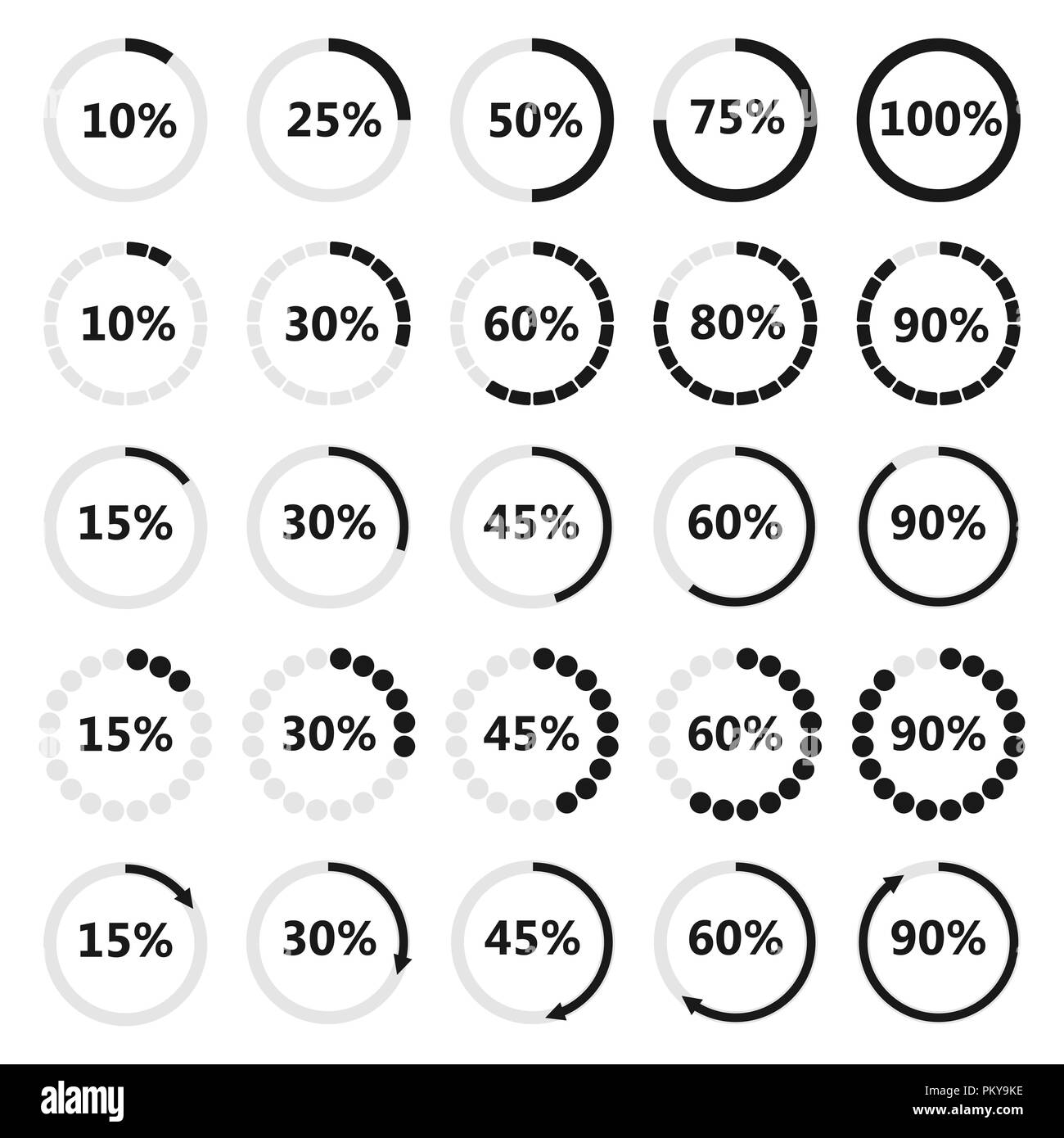 Circle progress bar hi-res stock photography and images - Alamy