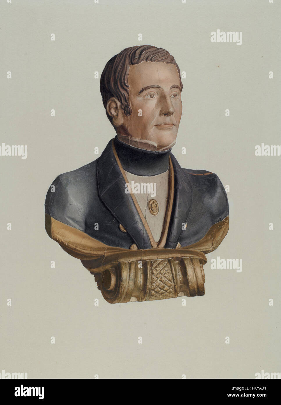 Figurehad: "Solomon Piper". Dated: c. 1936. Dimensions: overall: 49 x ...